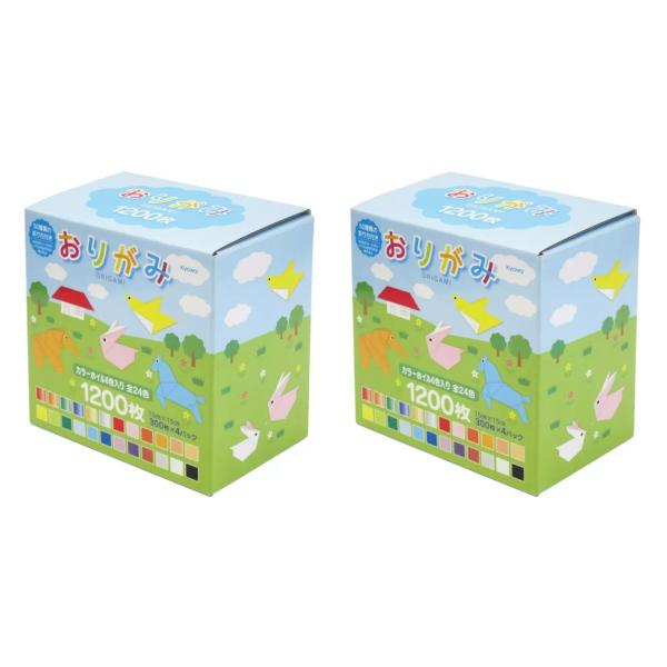 【1箱あたり】色数／24色枚数／1200枚各4枚／カラーホイル赤・橙・緑・青・金・銀各72枚／赤・薄桃・黄橙・薄橙・黄色・黄緑・緑・青各60枚／橙・クリーム・薄水・水・藤・紫・茶・灰・白・黒寸法／15×15cm収納ケースの寸法／幅15.5×...