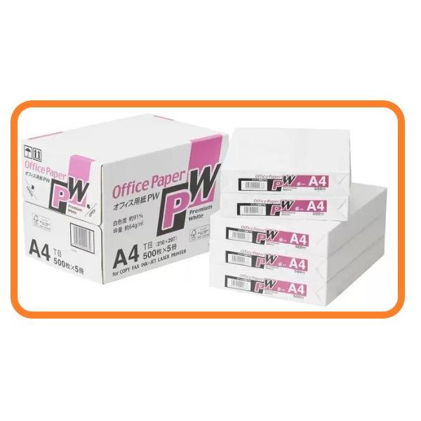 白色度：91%白A4 Size500枚/冊坪量：64g紙厚：90μm国産A4 コピー用紙 500枚 ×5冊 ×1箱 合計2500枚 572120 プリンター用紙 プリント用紙 コストコ 送料無料 普通紙 高白色 日本製 国産 印刷用紙