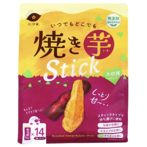 いつでもどこでも楽しめる、焼き芋スティック厳選・熟成したサツマイモのみを使用皮までおいしい、自然な甘さのしっとり・もちもち食感無添加、素材そのままの焼き芋（砂糖・保存料不使用）50g個包装スティックx14本入りで、シェアしやすく衛生的そのま...