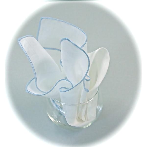 かなり繊度の細い高品質な麻糸で織りあげられた生地を使用しています。春夏使用を意識して、淡い色の巻き糸3色の展開としています。高級な麻特有の涼しげな透明感とコシ感を持つ、品のある一枚に仕上がりました。サイズ：約３３ｃｍX３３ｃｍ品質：日本製（...