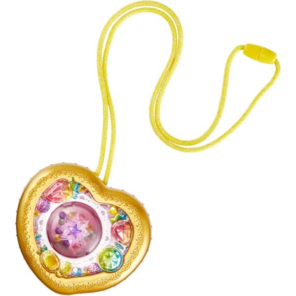 『デリシャスパーティ プリキュア』より、「トッピング変身！ハートフルーツペンダント」が登場！タッチ＆くるくるアクションでキュアフィナーレの変身なりきり遊びが楽しめます。中央のスイッチはタッチと回転の２Way仕様で、フルーツのような3色の光が...