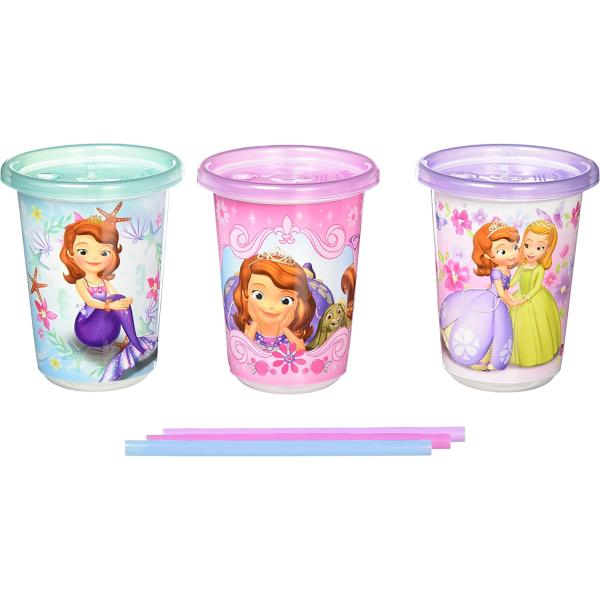 ちいさなプリンセス ソフィアのストローカップが入ったセットです。キャップ付きで便利!倒してもこぼれにくく、アウトドアでも大活躍です。それぞれ絵柄が違うので、パーティーのときに他の子のカップと混ざりません。好きなカップを選んでお友達とパーティ...