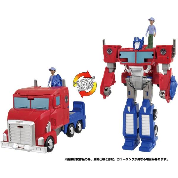 トランスフォーマー アーススパーク ESC-01 スピンチェンジャー オプティマスプライム＆ロビー タカラトミー人気キャラクターのオプティマスプライムがスピンチェンジャーで登場。ビークルモードから手動変形ステップを経て、付属のフィギュア（ロ...
