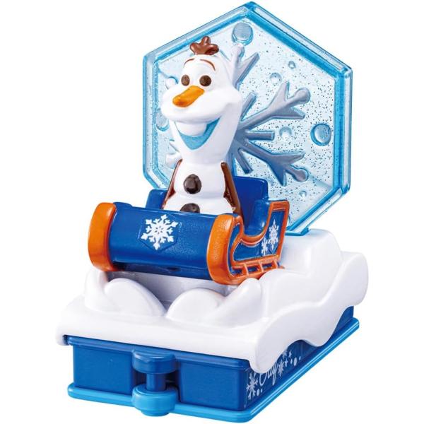 おうちにディズニートミカパレードがやってくる！夢の世界をつなげよう！ドリームトミカに【ディズニートミカパレード】シリーズが登場！『アナと雪の女王』から雪だるまのオラフがフロートになって登場。ソリに乗って遊んでいるオラフのかわいいフロートです...