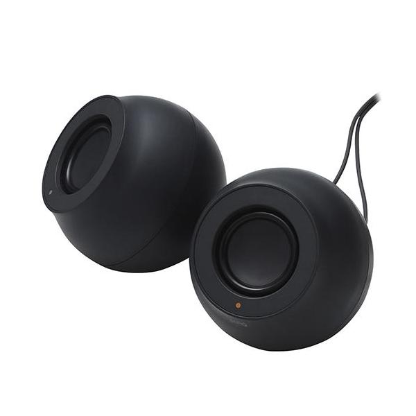【発売日：2024年10月17日】■コロンとした球体ボディで暮らしの空間に自然になじむ、実用最大出力4.4Wの2.0chステレオスピーカー“Stina(スティーナ)”です。■給電も音声入力もケーブル1本でOK。パソコンのUSB Type-C...