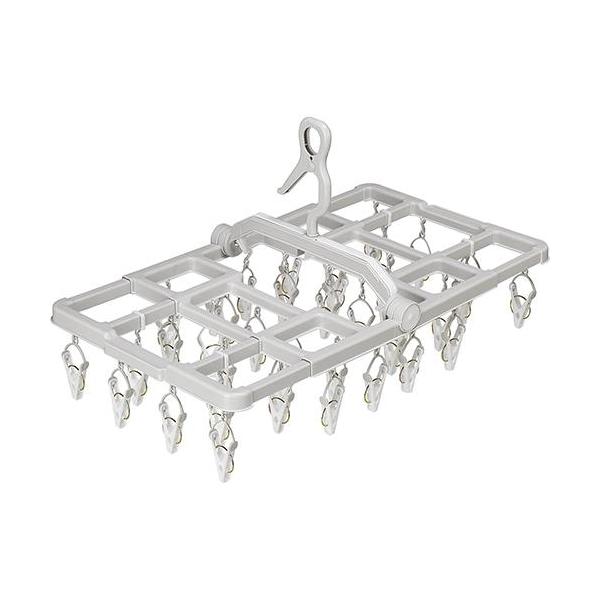 ■本体枠が伸縮するので干す時はワイドに使え、使用後はコンパクトに収納できます。洗濯物の量に合わせてスペースを有効活用できます。■ドア等に掛けられるフック付きなので、室内干しに便利です■ピンチがからみにくく、洗濯物を下に引っ張るとピンチが少し...