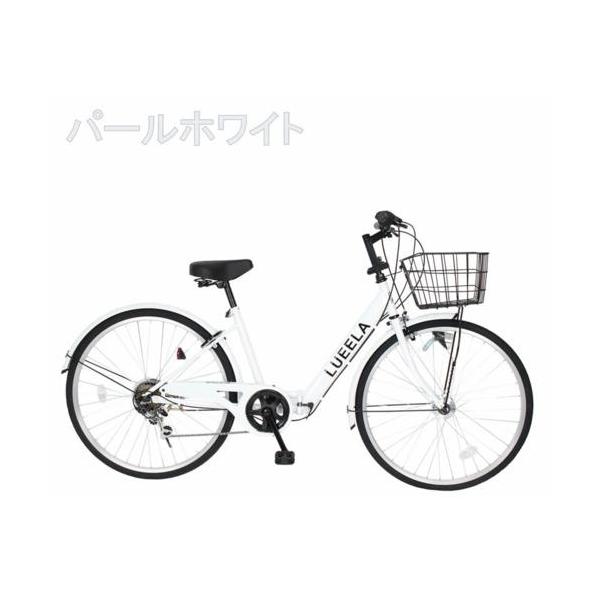 ■シンプルなデザインと操作性が魅力！　折り畳みハンドル　-　レバーで簡単固定　前カゴ　-　お買い物や通学に大活躍！(要取付)　シマノ製6段変速　-　坂道や長距離も快適走行　ペダル　-　夜道も安心。反射板付き　オートライト　-　便利な自動点灯...