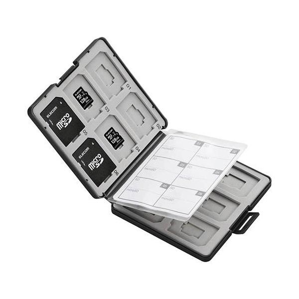 【発売日：2014年02月07日】■SDカード12枚とmicroSDカード12枚を一緒にまとめて収納できるカードケースです。■SDカードとmicroSDカードを重ねることでコンパクトに収納可能です。■microSD→SD変換アダプタも収納可...