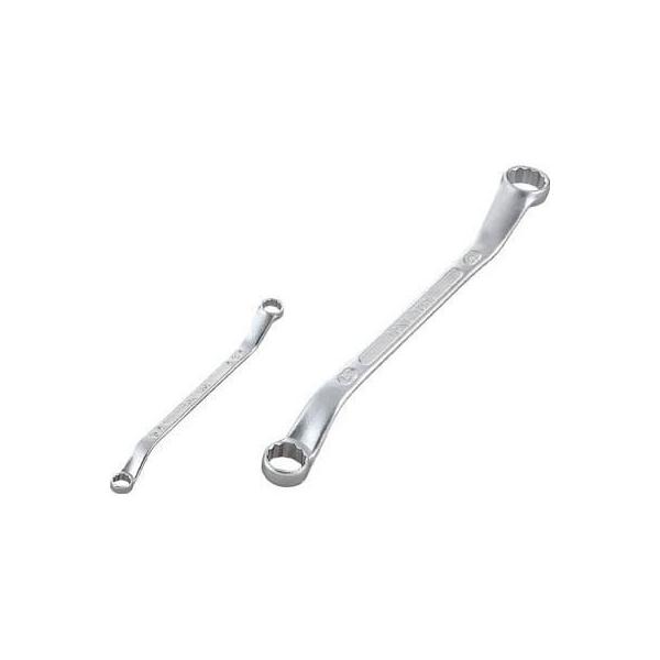 ■柄部の曲がり角度が45°になっていますので、周辺の障害物を避けて作業ができます。■めがね部は12角のため、ボルト・ナットにはめ合わせやすく、比較的狭い場所でも作業が容易です。【返品不可商品】