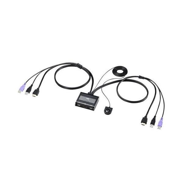 ■1組のHDMIディスプレイ・USBキーボード・USBマウスを2台のパソコンで切り替えて使用できます■デスクトップパソコンだけでなくノートパソコン・タブレットPCにも対応■最大解像度1920×1200(WUXGA)、1920×1080(フル...