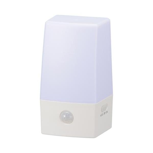 ■周囲が暗くなり人を検知すると点灯、離れてしばらくすると自動消灯します■屋外でもご使用いただける防まつ形(IPX4)■乾電池式で配線不要、電源のとれない場所や配線ができない場所におすすめです■手動でON・OFFも可能■明暗/人感センサー付き...