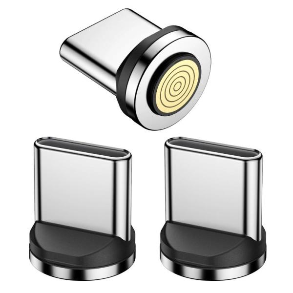 MoKo 9Pin USB-C マグネット端子*3枚セット 「MoKo 9pinマグネット変換アダプター専用」 Type-Cオス 磁石端子 磁気 取替 防塵 プラグ 急速充電 データ転送 iPhone17/16/15/Switch2/Mac...