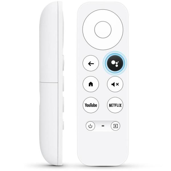 for Google Chromecast リモコン 互換性クロームキャスト with Google TV 4K/HD &amp; Google TV Streamer 4K【互換性】ホワイトカラーのGoogle Chromecastリモコ...