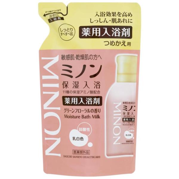 ミノン薬用保湿入浴剤 つめかえ用 400mL（約10回分） 薬用入浴剤 敏感肌 荒れ症、しっしん 保湿 乾燥対策 弱酸性 低刺激性 【医薬部外品】1973年、化粧品アレルギーによる肌トラブルをなくしたいという想いからミノンは誕生しました。ブ...