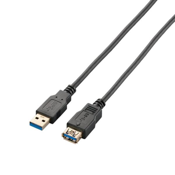 エレコム USBケーブル 延長 USB3.0 (USB A オス to USB A メス) スタンダード 1m ブラック USB3-E10BKUSB3.0(Aタイプ:オス)のインターフェースを持つメモリーカードリーダやマウス、キーボードなど...