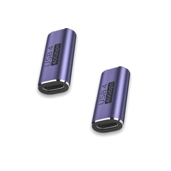 usbc l字 USB 変換アダプター タイプc 変換アダプタ 2個セット[100W急速充電/8K@60Hz映像出力/USB4.0延長アダプタ/40Gbps高速転送対応]usb c 変換アダプタUSB Cコネクター Thunderbolt ...