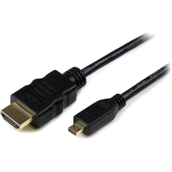 StarTech.com イーサネット対応ハイスピードHDMI - HDMI Micro変換ケーブル 1m HDMI(タイプA) - HDMIマイクロ(タイプD) オス/オス HDADMM1Mハイスピード マイクロHDMI - HDMIケー...