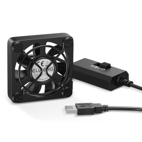ELUTENG 小型ファン 4cm 静音 USB扇風機 薄型 風量調節可 長寿命 5V USB ファン 冷却 卓上クーラー 7枚羽根 PC 冷却 省エネ パソコン PS4 PS3 ゲーム機 ルーター TV Box クーリングに対応【高品質&...