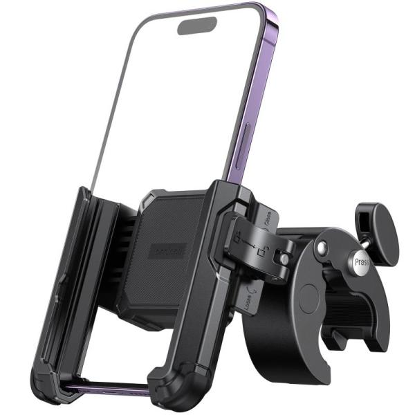 Lamicall クイック取付 自転車 スマホ ホルダー : 自転車 携帯ホルダー ロードバイク iphone bike mount 落下防止 360度回転 簡単取付 iPhone 17 17 pro 17 pro max 17 Air i...