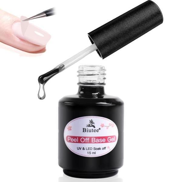 Biutee ピアオフベースジェル 15ml 剥がせるベースジェル 初心者に向ける練習ベース 頻繁にデザインを変える UV/LED対応 (ピールオフベースコート)【お買い得】15ml 大容量の剥がせるベースジェル。【特徴】いつでもネイルデザ...