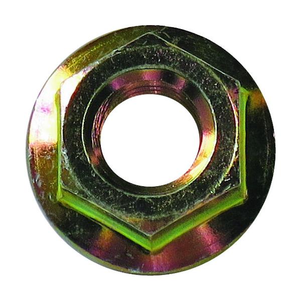 ●六角ナットの下部につばの付いたナットです。●購入しやすい少量パックです。＜仕様＞●HP　クロメート　六角フランジナット　M10●呼び径：M10●二面幅寸法(mm)：14●高さ(mm)：9●スチール：クロメート＜製造国＞●日本