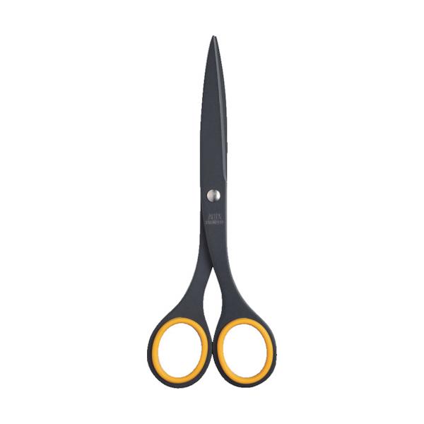 ●ALLEXを代表するオールステンレスシリーズです。●粘着テープやのりの付きにくいフッ素コート仕様です。●事務用＜仕様＞●リング色：黄●刃長(mm)：68●刃厚(mm)：2.5●全長(mm)：165●板厚(mm)：2.5●リング色：黄●刃：...