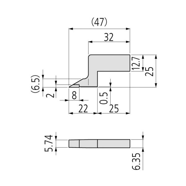●ハイトゲージ用スクライバーです。●ケガキ作業に。＜仕様＞●全高(mm)：25●メーカーコード：900173●全長(mm)：47●適合機種：H4-15/20/25、H1-15/25、HDS-20C●ステンレス鋼、先端超硬合金チップ＜製造国＞●日本
