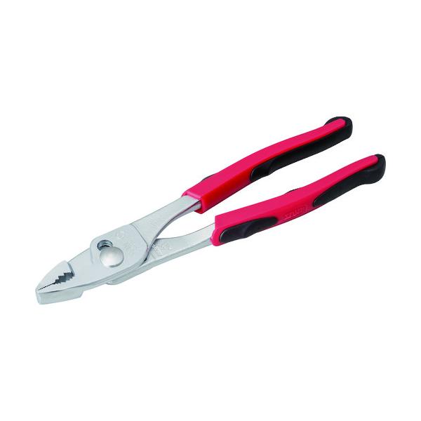 ●つかむ物の大小によって口の開き方が２段階に変えられます。●先端がスリムタイプで、狭い場所での作業に最適です。●機能性に優れたマスターグリップタイプです。●物をつかむ、パイプなどを回す、線を切る作業に。＜仕様＞●全長(mm)：216●厚さ(...