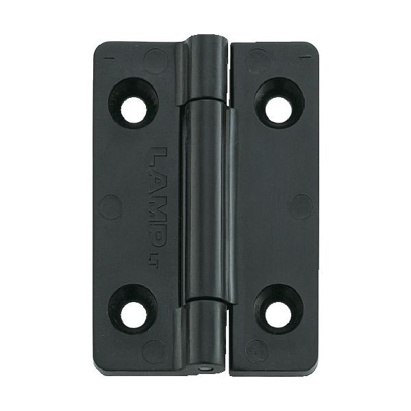 ●樹脂製の小型トルクヒンジです。●事務機器や店舗什器などの小型軽量扉。＜仕様＞●弊社２万回開閉試験クリア●色：ブラック●全長(mm)：40●幅(mm)：28●厚さ(mm)：2.5●トルク(N・m)：0.245±20%●ねじ穴数：4●穴径(m...