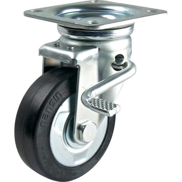 ●自在金具の旋回部はダブルボールレース構造になっていますので、限界領域の負荷荷重下においても安定した旋回性能を長時間維持します。●高反発弾性のゴム車輪は小さな力でスムーズに走行します。●産業用キャスターのJIS規格に準拠した中荷重用キャスタ...