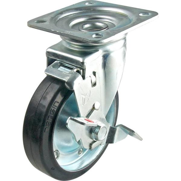 ●自在金具の旋回部はダブルボールレース構造になっていますので、限界領域の負荷荷重下においても安定した旋回性能を長時間維持します。●高反発弾性のゴム車輪は小さな力でスムーズに走行します。●産業用キャスターのJIS規格に準拠した中荷重用キャスタ...
