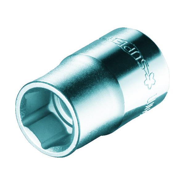 ●差込角9.5mmのソケットです。●ソケットレンチ用ソケット駒＜仕様＞●差込角(mm)：9.5●対辺寸法(mm)：10●全長(mm)：28●対辺形状：6角●色：シルバー●クロムバナジウム鋼（Cr-V）＜製造国＞●中国