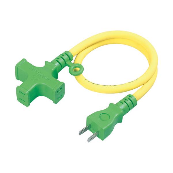 ●十字型トリプルコンセントです。●最大合計1500Wまで使用可能です。●軽作業に。＜仕様＞●コンセント定格：15A125V1500W●電線長(m)：0.5●電線仕様長さ(m)：0.5●電線仕様太さ(［［ＭＭ２］］)：1.25●電線仕様芯数(...