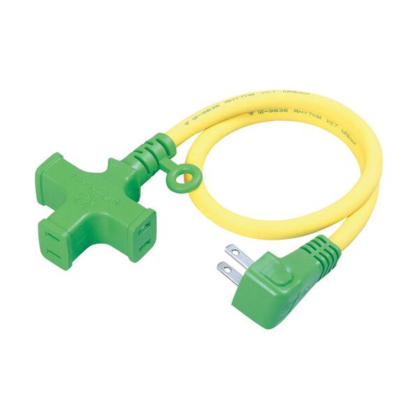 ●十字型トリプルコンセントです。●最大合計1500Wまで使用可能です。●軽作業に。＜仕様＞●コンセント定格：15A125V1500W●電線長(m)：0.5●電線仕様長さ(m)：0.5●電線仕様太さ(［［ＭＭ２］］)：1.25●電線仕様芯数(...