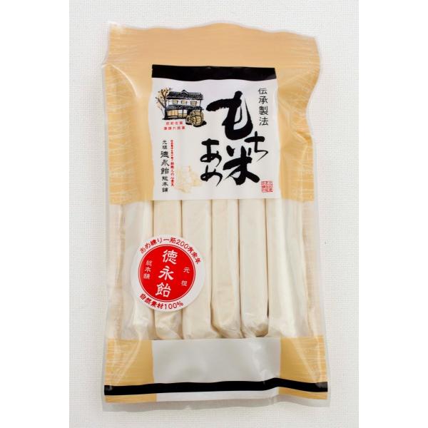 佐賀県産もち米(ヒヨクモチ)を麦芽水飴とともに、練り上げました。甘すぎず、まろやかな味わいです。原材料：もち米、麦芽水飴、オブラート賞味期限：150日