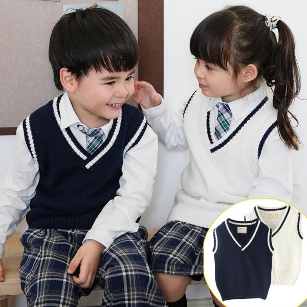 【送料】：送料無料！*沖縄：送料1,800円【商品内容】：ニットベスト【材質】：綿【サイズ】：90cm:丈35cm　バスト60cm　対応身長85cm100cm:丈39cm　バスト62cm　対応身長95cm110cm:丈43cm　バスト64c...