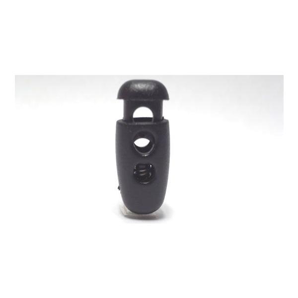 ■メーカー：　Due emme■素材：　プラスチック■種類：　コードストッパー■サイズ：　サイズガイド参照(商品説明下に記載)■色：　黒■穴の直径：　約3.5mm■適するコードの直径：　約3mm前後■『まとめ買い20% OFF!!』100個...