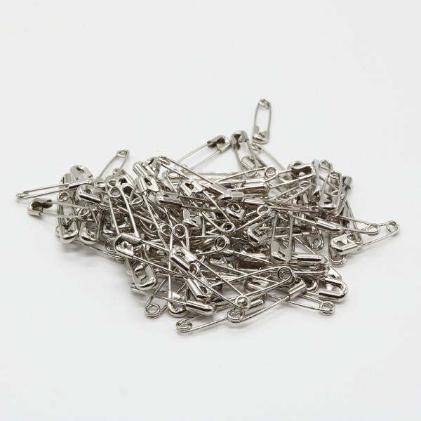 安心信頼のMARZEN製スナッピン。生地を傷めにくい針先になっております。錆びにくいメッキ加工です。＜仕様＞サイズ：全長20mm　線径0.7mmカラー：ニッケルメッキ入数：20本入り