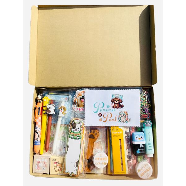 犬好きさん必見！かわいい犬モチーフ文房具がたっぷり詰まった豪華セット全15種類・31点入りで、しおりやステッカー、付箋、ペン、定規、マスキングテープなど、アイテムをたっぷり詰め込みました。【セット内容】（全15種・31点）ワンちゃんイラスト...