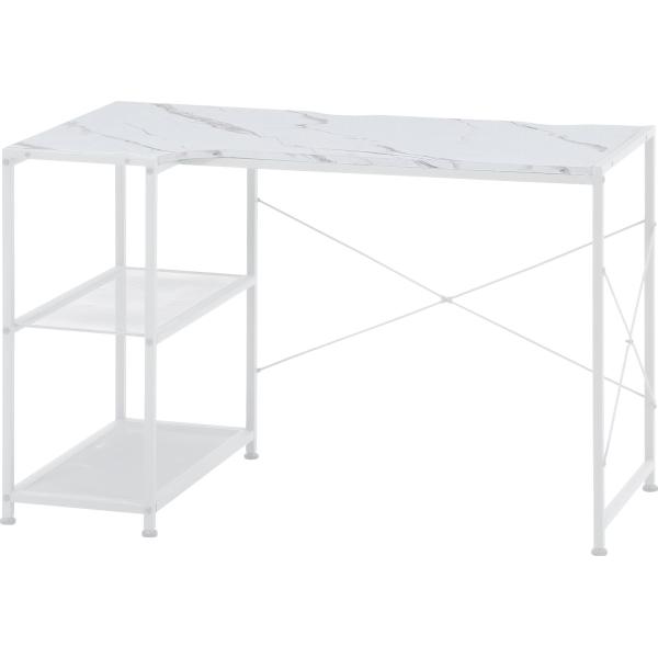 余分な装飾をなくしたシンプルなデザインで、飽きずに長く使える多目的デスクです。作業が捗るL字型天板はPCデスクとしても、勉強や作業をするのにも快適です。背面側の天板はコード用の切り欠き付きで、ぴったり壁付けして使用できます。収納ラックは天板...