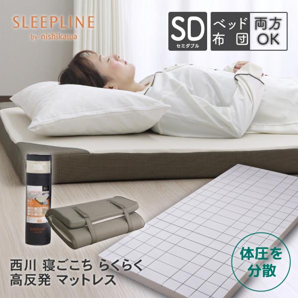 【サイズ】セミダブルサイズ 約120×195×8cm【寝心地】かため 120ニュートン【組成】　材料：ウレタンフォーム　構造：1枚もの波形　外装生地の組成：側地/ポリエステル100％、中袋/ポリエステル100％【商品重量】約6.5kg ※個...