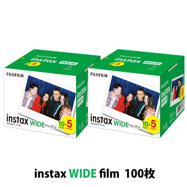INSW5　FUJIFILM　instax ワイド100　ワイド200　210ワイド　ワイド500AF用フィルム 10枚撮り5本パックｘ2個  INS W5 INS WIDE 300 INS WIDE 400janコード　454741017...