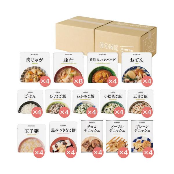 4人家族が3日間過ごせる保存食60品を2箱に詰め合わせました。ラインナップが豊富なうえ、おいしさにこだわって仕上げていますので、災害時の非常食としてはもちろん、ご家庭のランチなど、様々なシーンでご利用いただけます。食べたら補充するローリング...