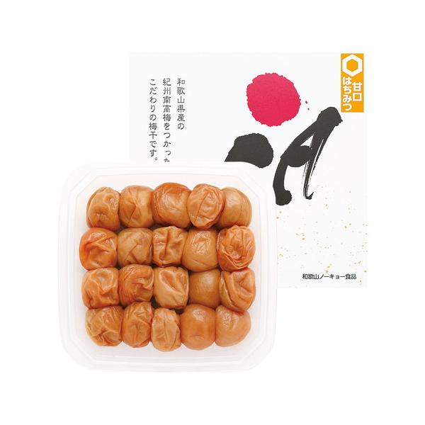 紀州産の南高梅を天日干しし、甘口の調味液に漬け込みまろやかな味に仕上げました。塩分約6%。■甘口はちみつ梅干(400g)×1■箱サイズ:約170×170×55mm【用途】引出物 結婚祝 出産祝 仏事 快気 新築 記念 贈答 お返し お祝い ...