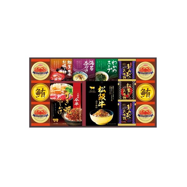 人形町今半の「すき焼きふりかけ」、松阪牛パウダーを使った「すき焼き風松阪牛ふりかけ」に高級素材使用のフリーズドライやお吸い物などを詰め合わせました。■人形町今半すき焼きふりかけ30g・松阪牛ふりかけ30g・丸美屋のり茶漬け(6g×2)・永谷...