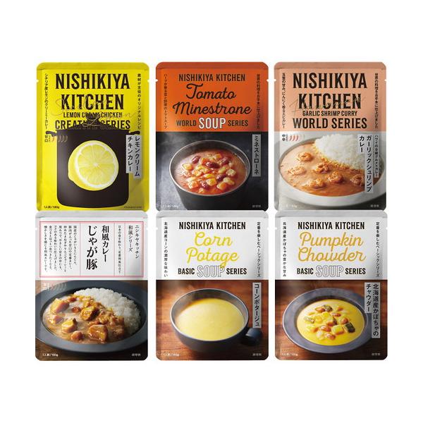 素材を楽しむ商品から、お子様でも食べられる商品まで、個性豊かな6種類のカレーが詰まっています。毎日違った味わいを楽しめます。■NK23 ガーリックシュリンプカレー180g、NK レモンクリームチキンカレー180g、NK じゃが豚カレー160...