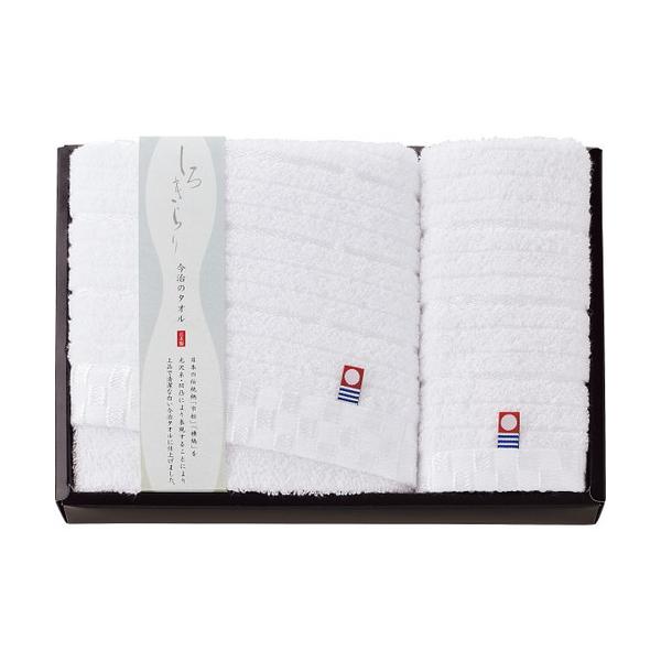 日本の伝統柄『市松』と『横縞』を、光沢糸とジャカード織りの凹凸により美しく表現しました。上品で清潔感あふれるまっ白な今治タオルに仕上げています。■フェイスタオル・ウォッシュタオル各1枚■材質:綿98%・ポリエステル2%■商品サイズ:現品(フ...