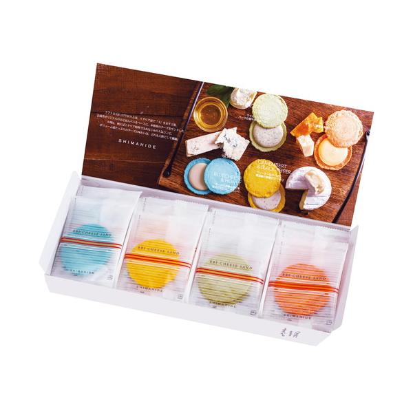 エビとチーズの美味しい出会い。これまでになかった新感覚えび菓子。■(ブルーチーズ&amp;ハニー・モッツァレラ&amp;バジル・チェダー・カマンベール&amp;ブラックペッパー)各2  【乳成分・えび】■箱サイズ:箱147×341×33mm...