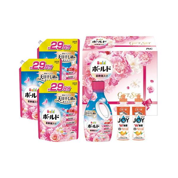 ボールドジェル華やかプレミアムブロッサムの香り(本体680g・詰替〈超特大〉690ml×3)、除菌ジョイコンパクトオレンジの香り170ml×2■箱サイズ:箱282×326×143mm【用途】引出物 結婚祝 出産祝 仏事 快気 新築 記念 贈...