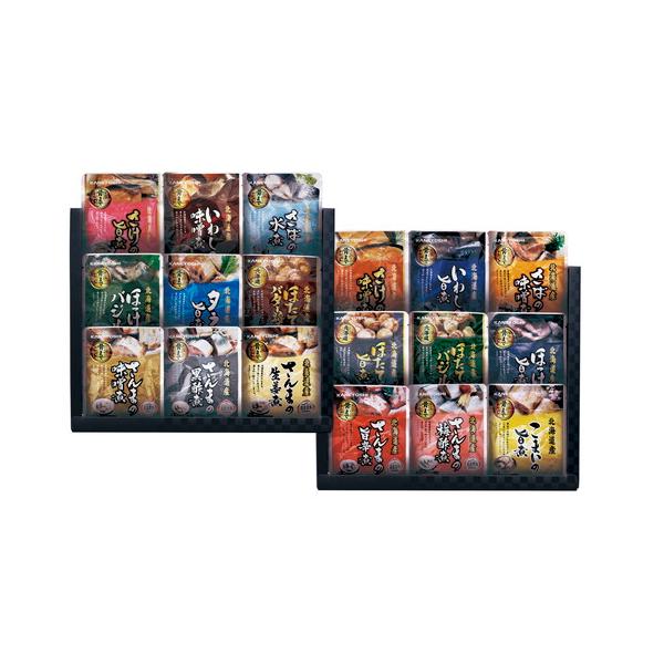 北海道産おさかな旨煮詰合せ全27種類の圧倒的な品揃え。北海道沖で漁獲された鮮度の良い、海の幸。水揚げ産地 根室にて独自の調味液で味付けし、骨まで食べられるようじっくり煮込んでおります。・ 常温でそのまま召し上がれます・ 災害時の保存食・ ご...